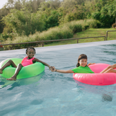 Kids Short Sleeve Zipper Rash Guard Swim Shirt | “Neon Green”