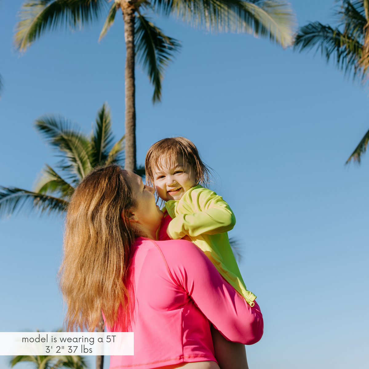 SwimZip Kid's Long Sleeve Rash Guard - Multiple Colors - UPF 50+