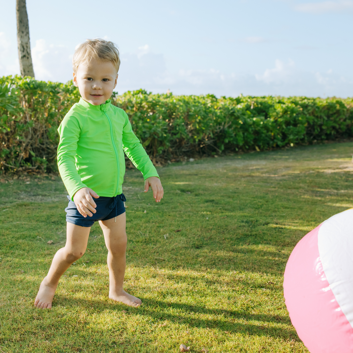 SwimZip Kid's Long Sleeve Rash Guard - Multiple Colors - UPF 50+