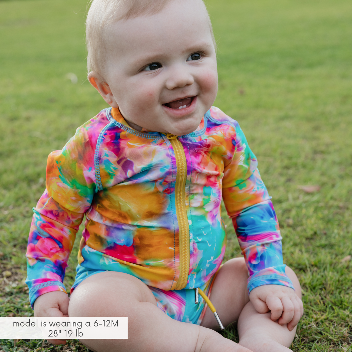 SwimZip Kid's Long Sleeve Rash Guard - Multiple Colors - UPF 50+