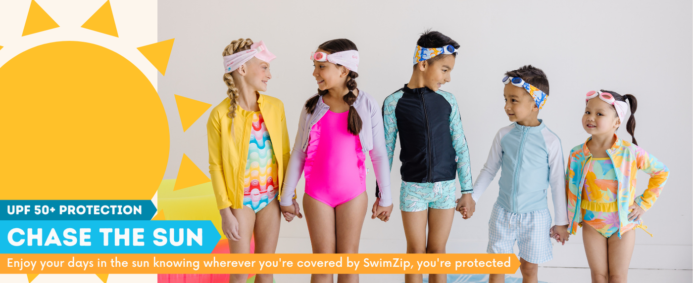 Sun Protective UPF 50+ Swimsuits Rash Guards Hats | SwimZip