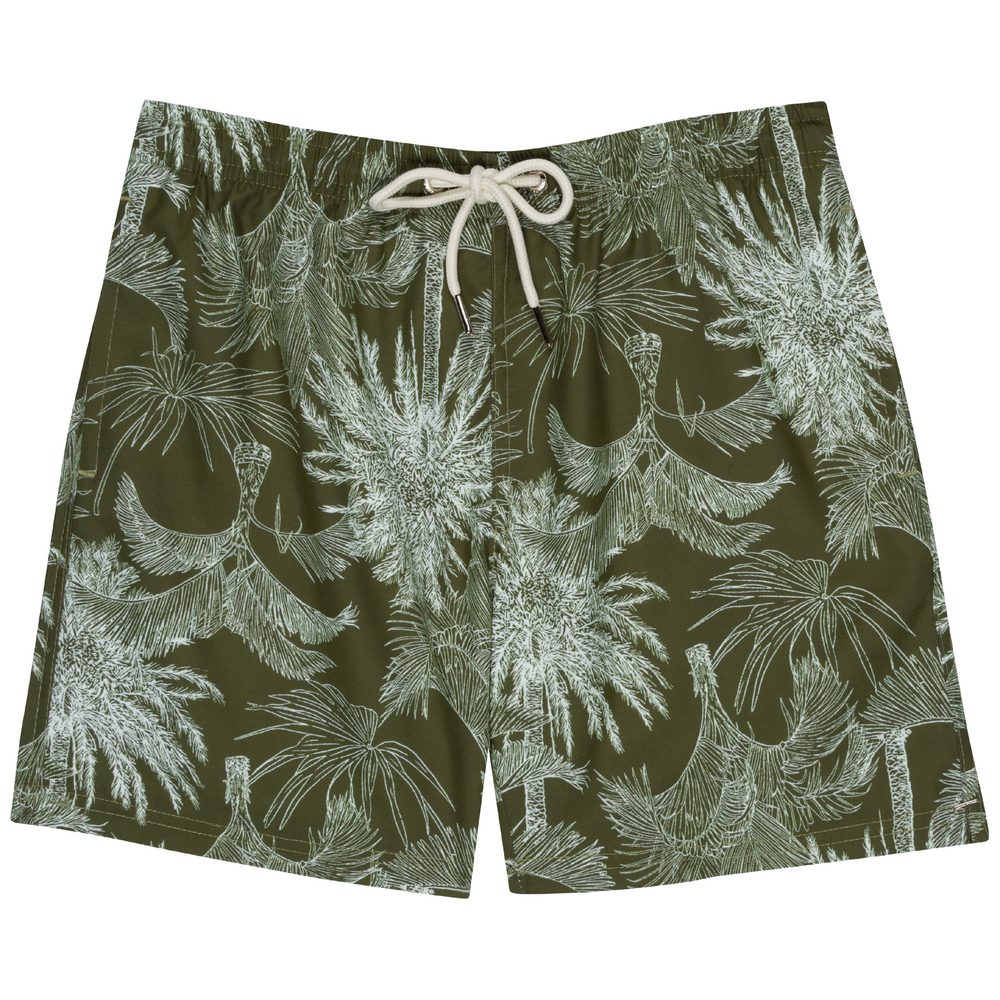 Boys Swim Trunks Boxer Brief Liner (sizes 6-14) | “Hawaiian Rainforest