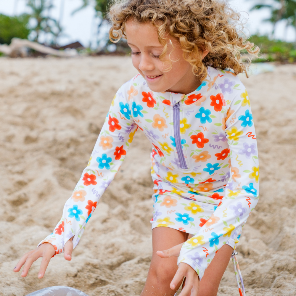 Girls Long Sleeve Swim Dress Cover Up | 