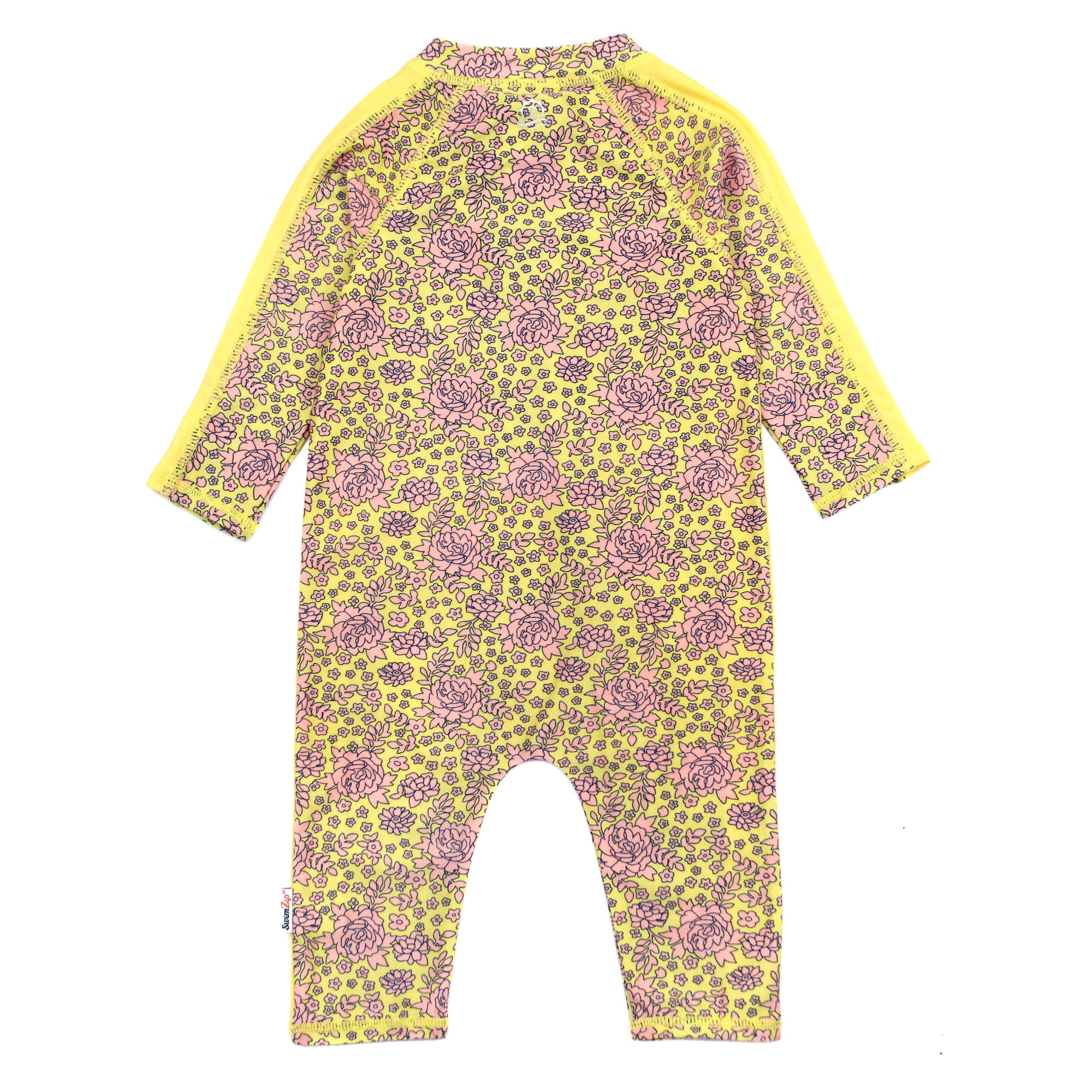 SwimZip Girl's Long Sleeve Sunsuit One-Piece Romper - Ditsy Floral