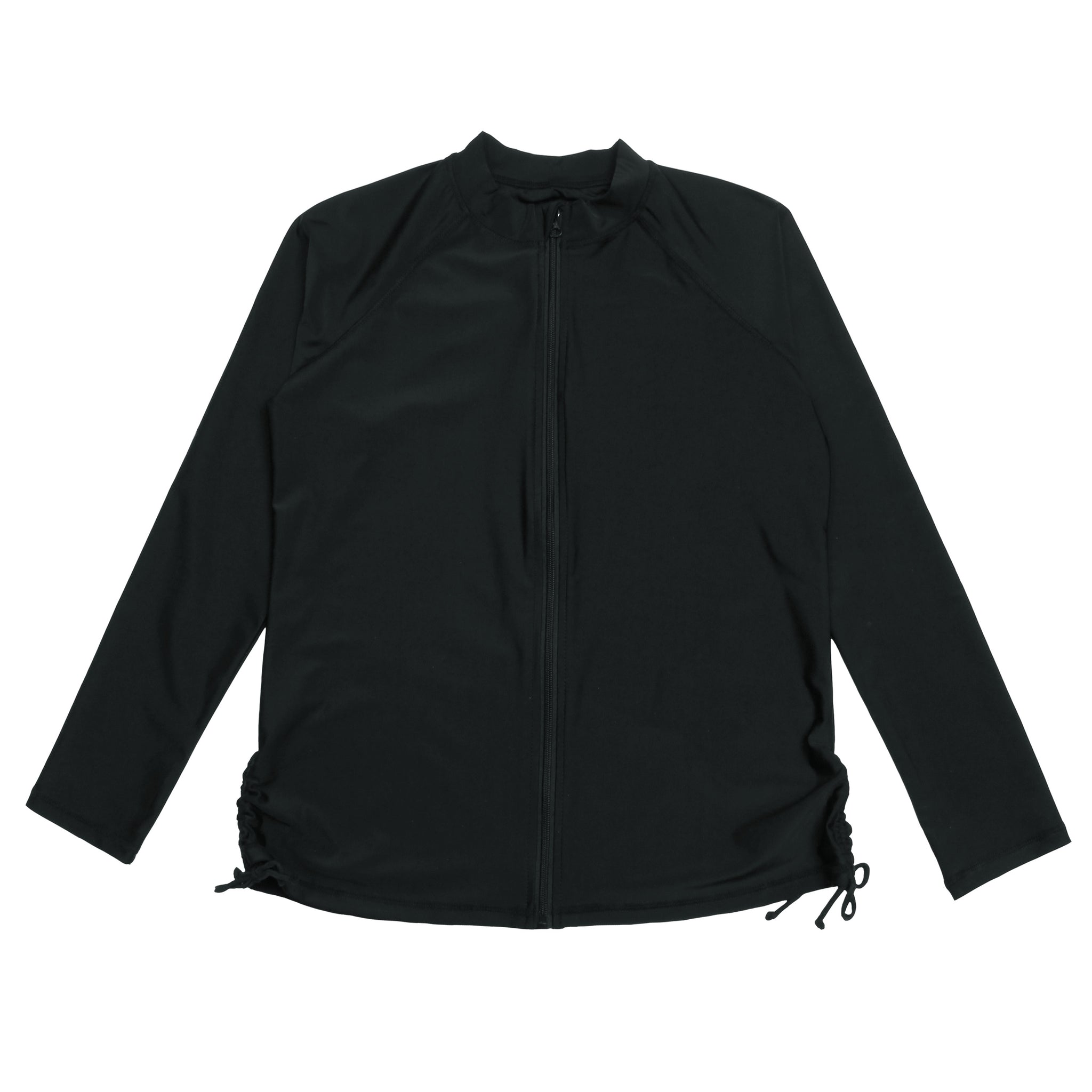 Women's Long Sleeve Rash Guard - UPF 50+ Black | SwimZip Swimwear